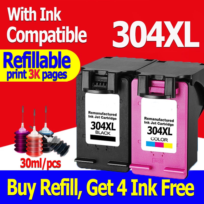 HP 304 ink HP 304XL ink cartridge Compatible for HP 2620 2630 2632 3730 ...