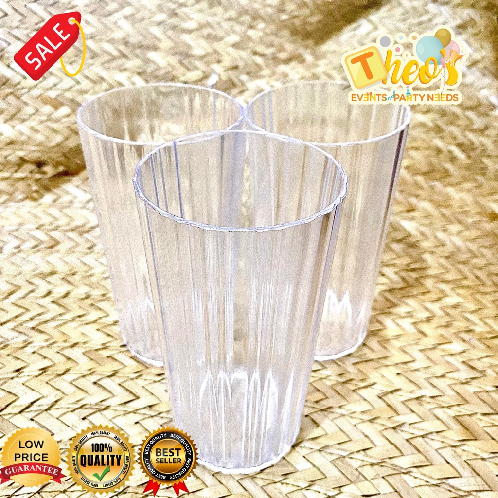 5pcs ACRYLIC GLASS/ TRANSPARENT PLASTIC BASO/ COCA COLA GLASS/ CHOWKING ...