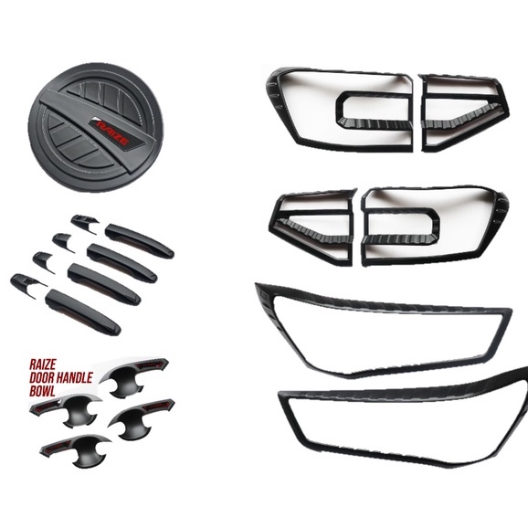 Raize Matte black Cover Garnish complete set | Shopee Philippines