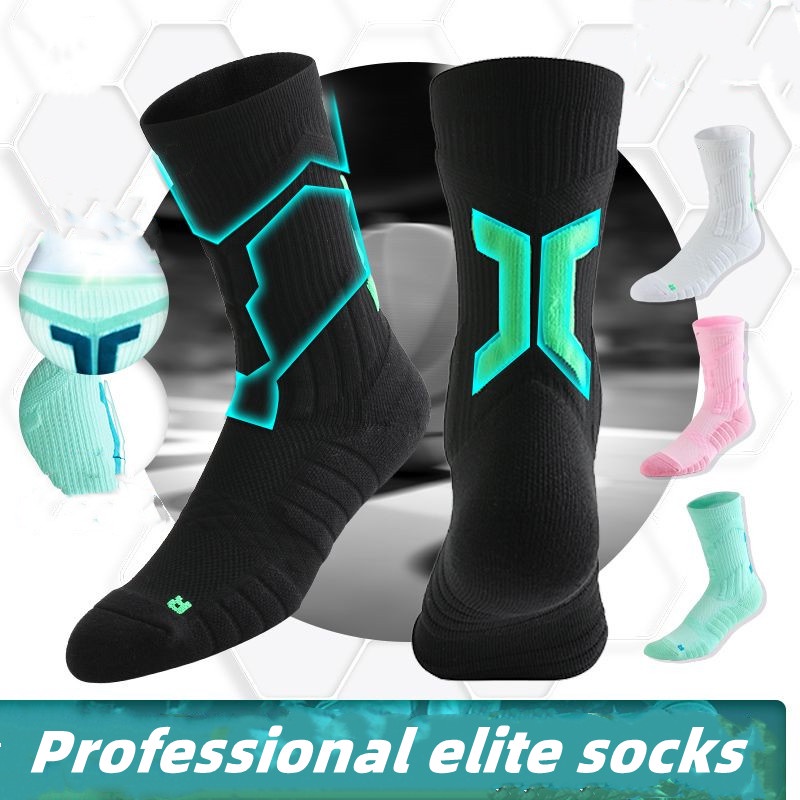 Professional Basketball Socks High Cut Elite Socks Towel Bottom Sports ...