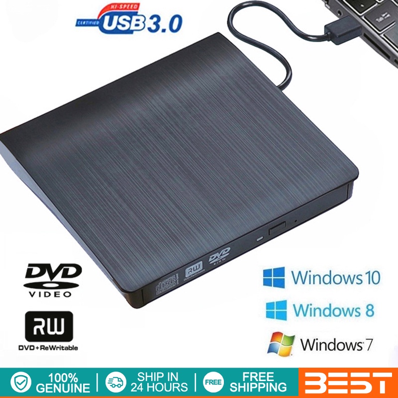External DVD Optical Drive USB 3.0 CD DVD ROM CD RW Player Reader ...