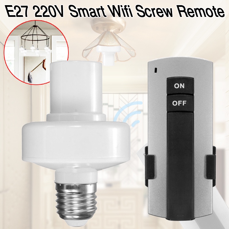 [Spot] E27 220V Smart Wifi Screw Remote Control Lamp Holder LED Bulb ...