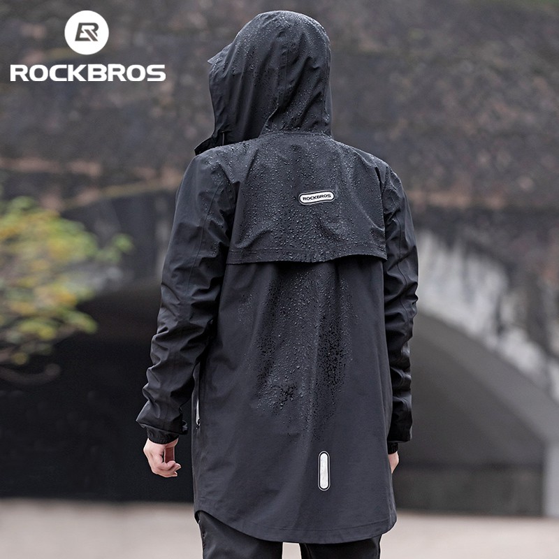 Local Delivery ROCKBROS Long Raincoat Waterproof Bicycle Bike Rainwear ...