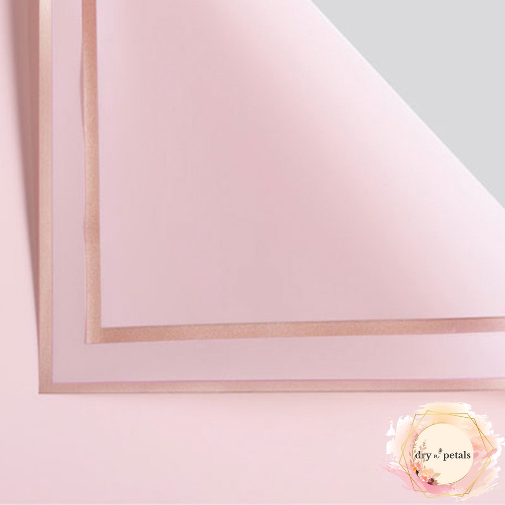 Golden Border Bouquet Wrapper (1 piece) for Bouquets, Gift Boxes and ...