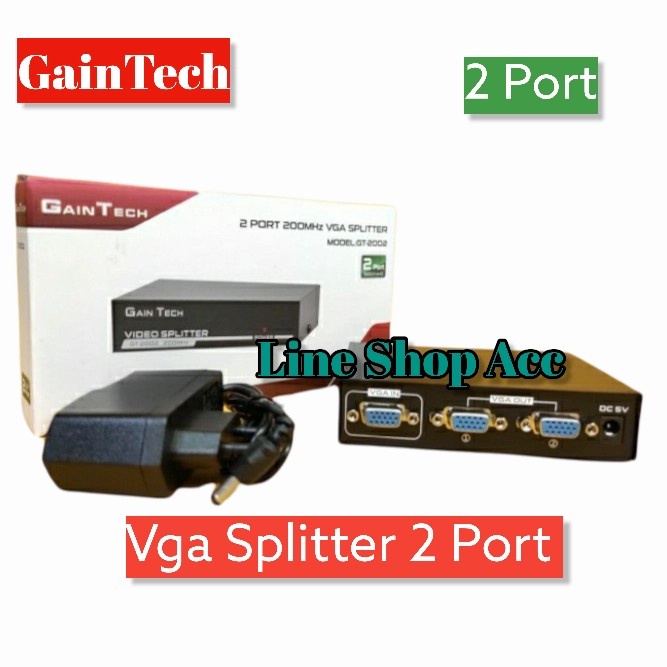 2 Ports Gaintech Splitter Vga Splitter | Shopee Philippines