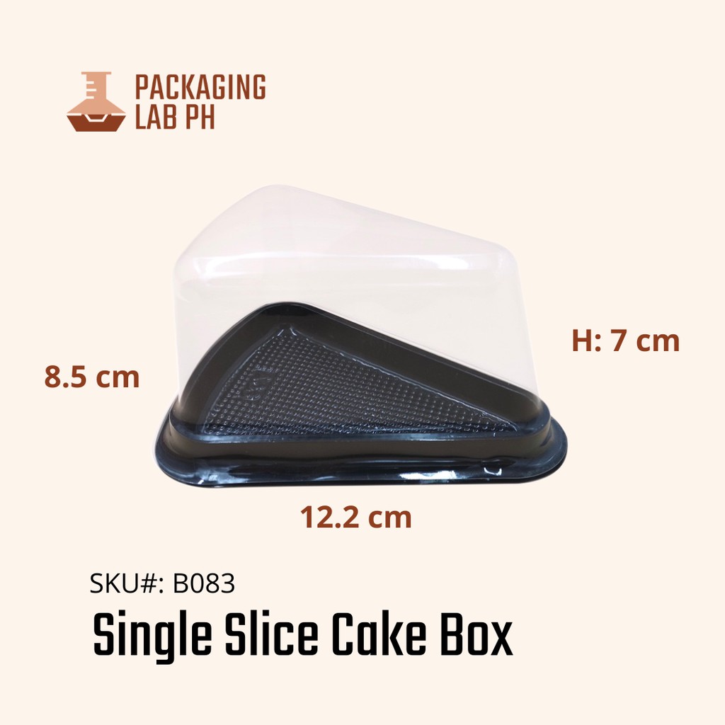 [50pcs] Single Slice Cake Container Triangle Cake Box | Shopee Philippines