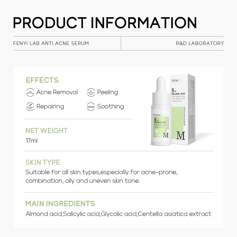 FENYI Lab Serum Niacinamide Retinol AHA Mandelic Acid Brightening Anti ...