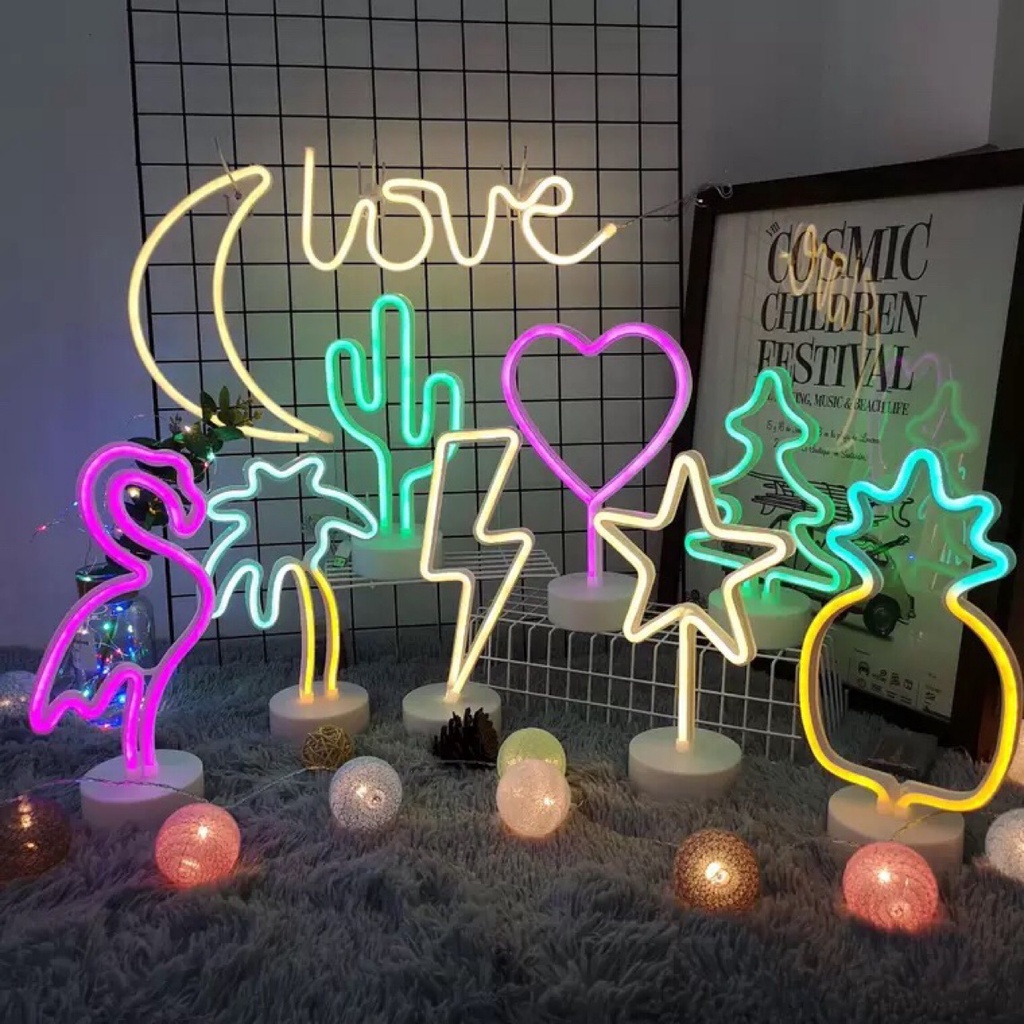 NEON LED ENERGY SAVING HOME DECOR LAMP/ HANGING LAMP/ DESK LAMP/BEDSIDE ...