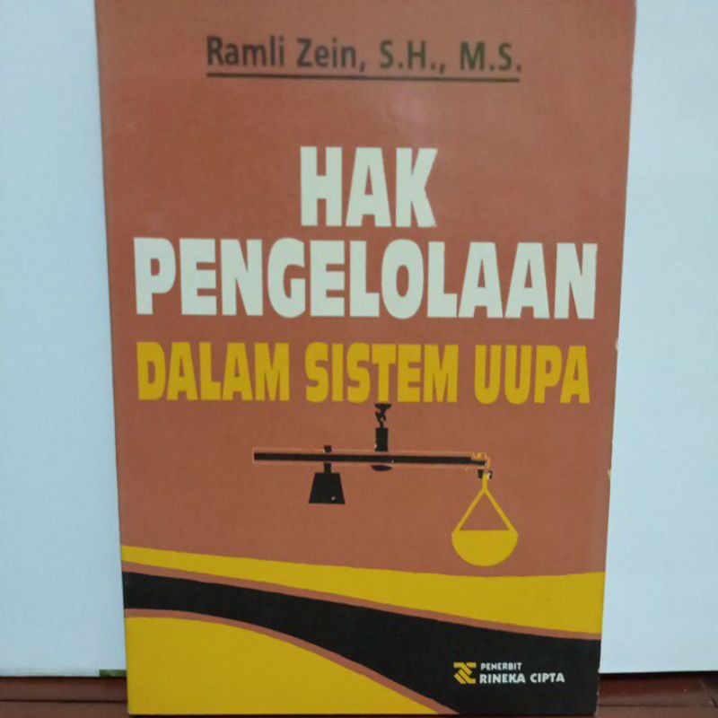 Management Rights Book In The Uupa System By Ramli Zein, S.H., M.S ...