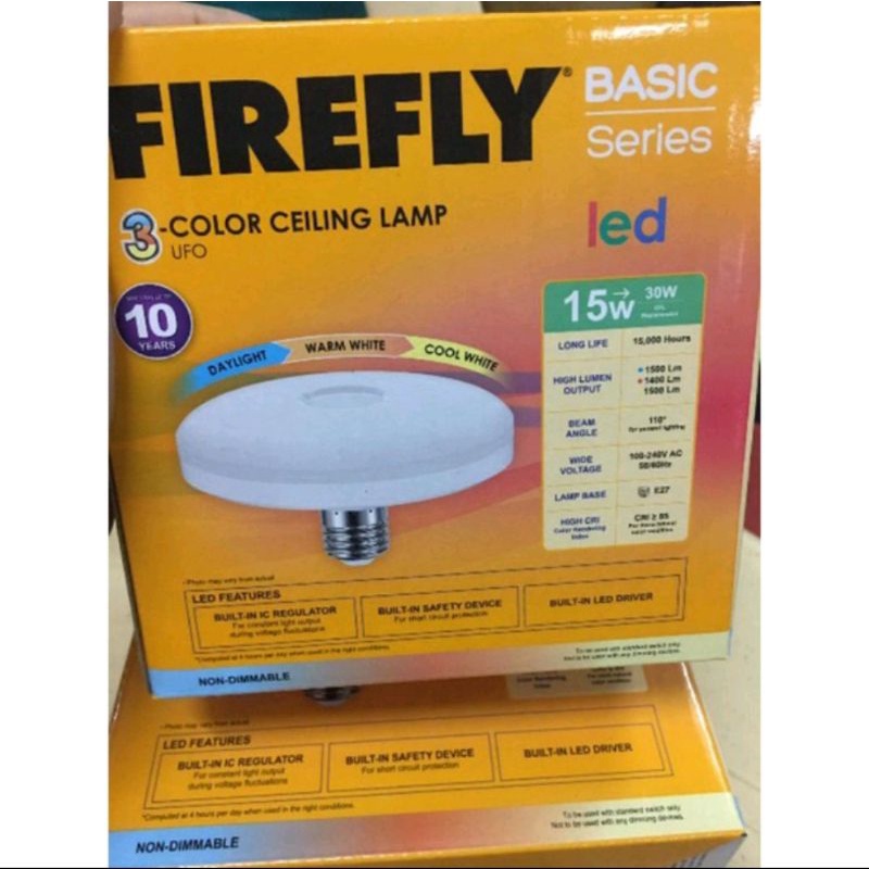 firefly 3/tri color led UFO ceiling lamp : 18w and 15w | Shopee Philippines