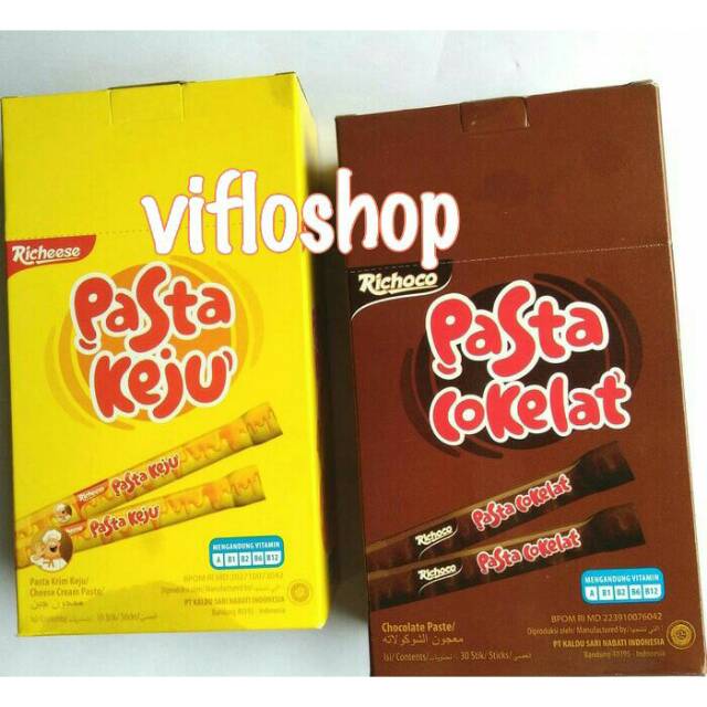 Richeese Nabati Cheese Pasta / Richoco Chocolate Pasta Box Packaging ...
