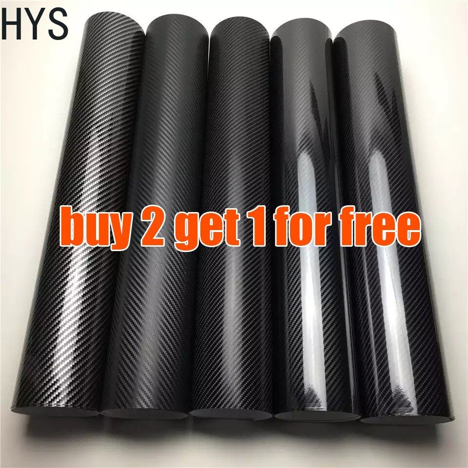 HYS 3D 4D 5D 6D 7D 50cm*1m Waterproof Carbon Fiber Vinyl Car Wrap Sheet ...