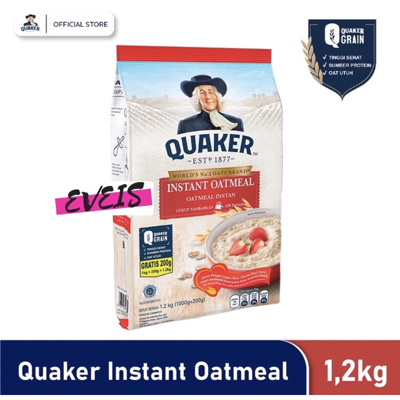 MERAH QUAKER Instant Oatmeal 1,2 kg / Quacker red | Shopee Philippines