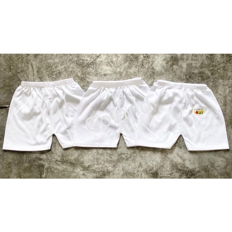 3 or 6 pcs DM Plain White Shorts for Baby 3 mos to 3 yrs old Cotton ...