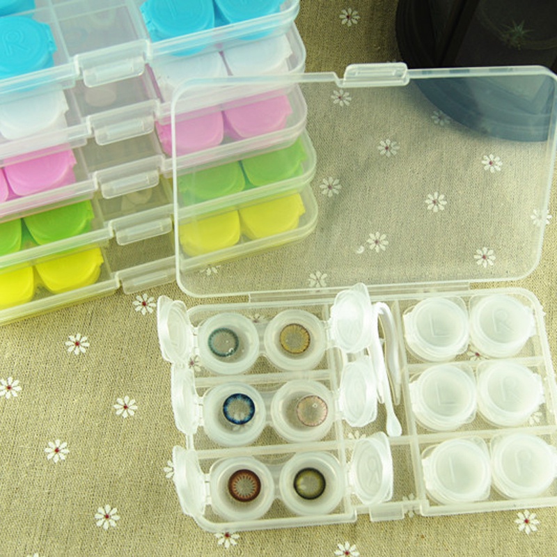 Eyeshare Clear Plastic Color Contact Lens Case Container Storage Random ...
