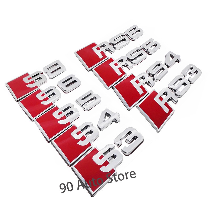 HYS Modified Letter S3 S4 S5 S6 S8 RS3 RS4 RS5 RS6 RS8 3D Metal Car ...