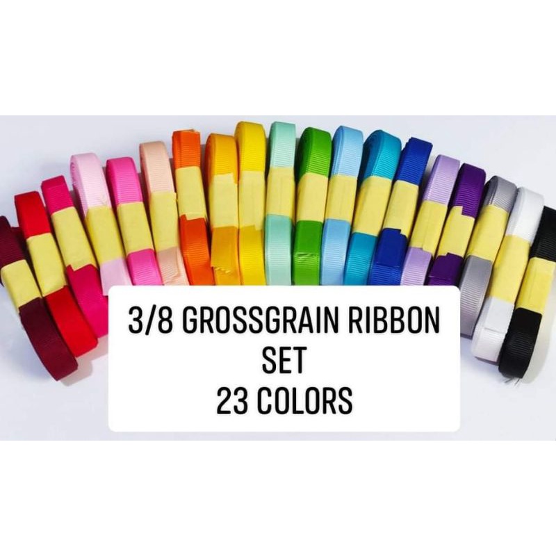 SET OF ALL COLORS 3/8 GROSSGRAIN RIBBON | Shopee Philippines