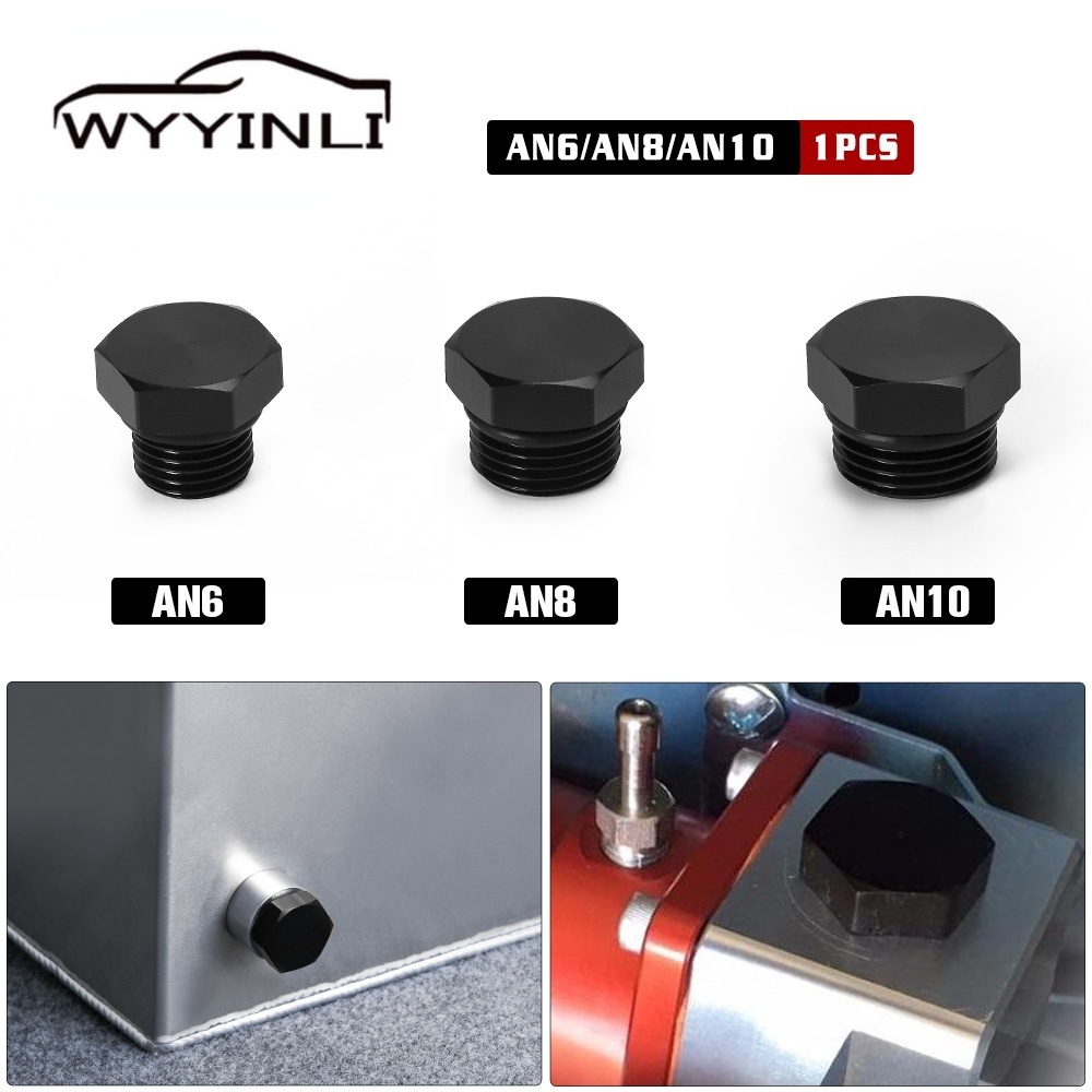 1 Piece AN6 AN8 AN10 Male Block Off Cap Fitting Hex Head Plug with O ...