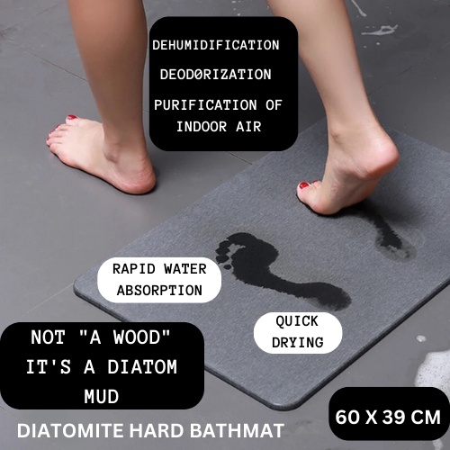 Quick Dry Diatomite Mat Water Absorbent Doormat Floor Mat Bath Mat Anti ...