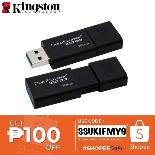 Kingston 16GB DataTraveler 100 G3 USB Flashdrive | Shopee Philippines