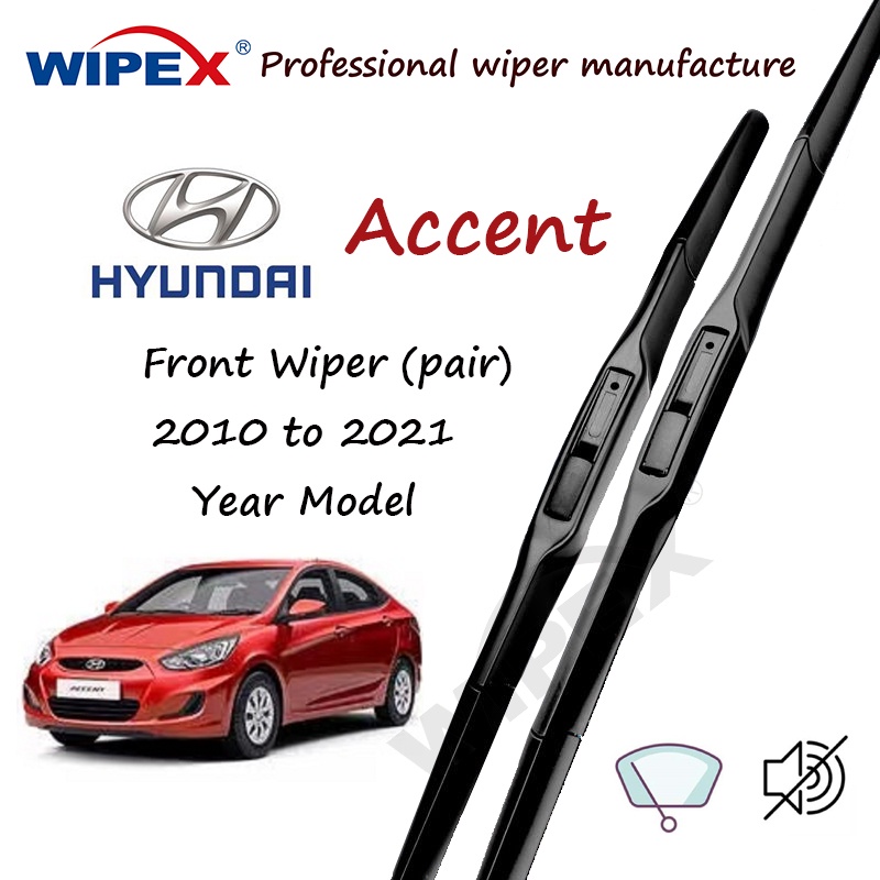 (Quality) Hyundai Accent 16+26 Front Wiper Blade Set/Pair for 2010 to ...