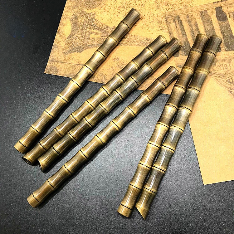 CNEDC New With Bamboo Section Old Brass Pen Handmade Brass Pen Vintage ...