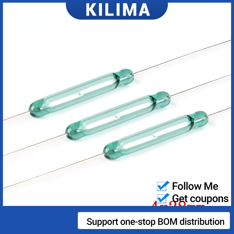 5pcs 4x28MM Reed Switch Sensor Normally Open DIY Magnetic Reed Switchs ...