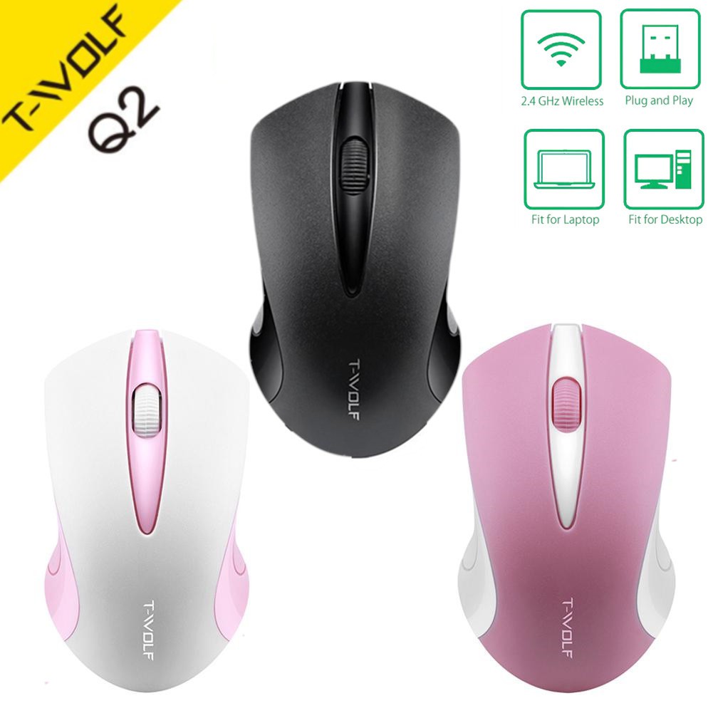 T-Wolf Q2 2.4GHz Wireless Mouse USB Optical Scroll Mice | Shopee ...