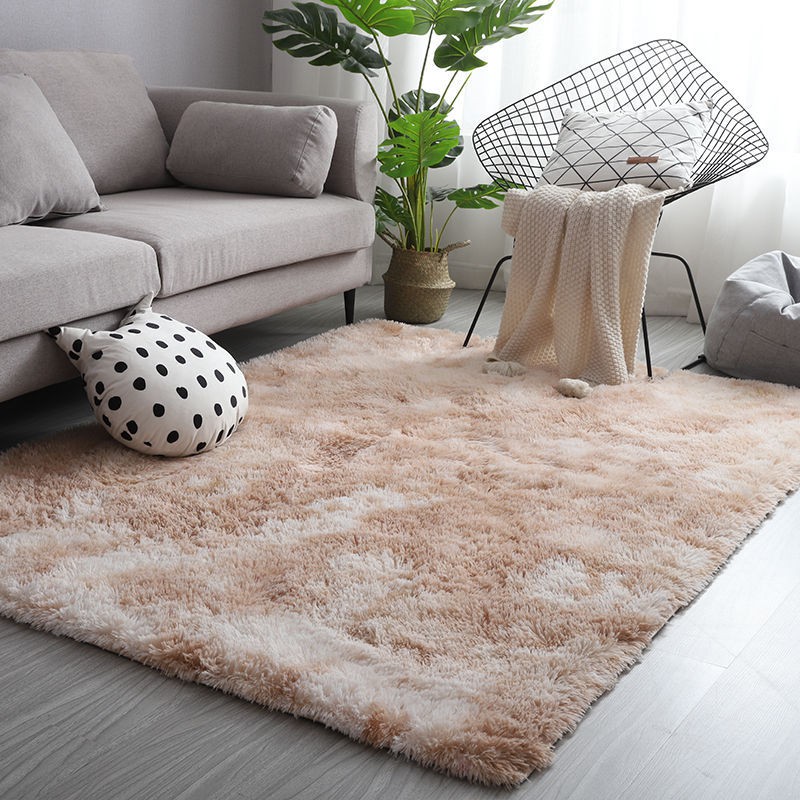 HOMEYOUNG Multi-Size Soft Faux Shaggy Area Floor Rugs Square For Living ...