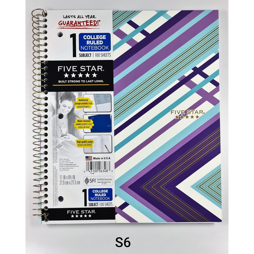 Five Star Style 1 Subject Notebook (11" x 8.5") | Shopee Philippines