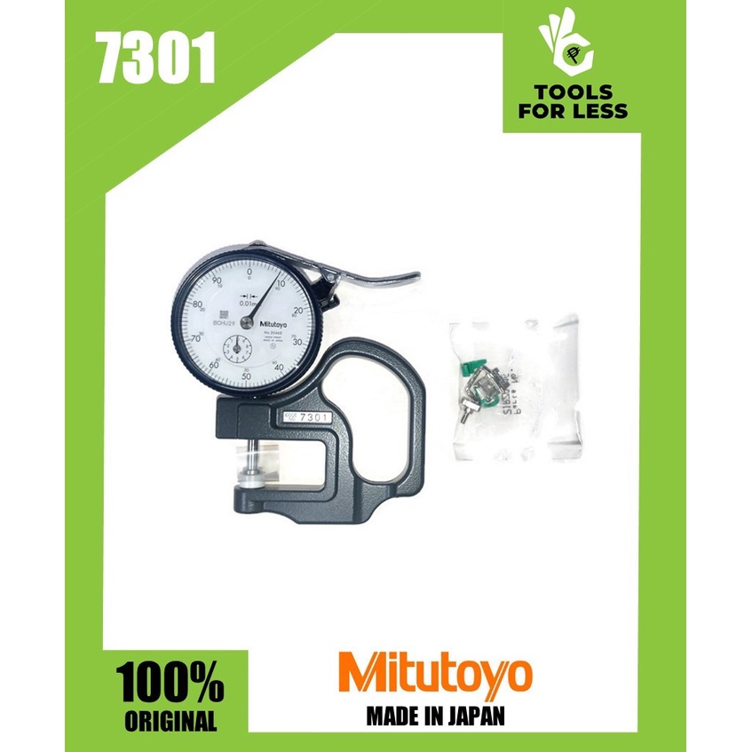 Mitutoyo Dial Thickness Gage Range: 10mm Model:7301 Made in Japan ...