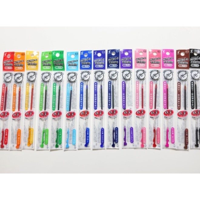 Pilot Japan Hi-Tec-C Coleto Refills BLS-CLT3-CLT4-CLT5- 0.3mm 0.4mm 0 ...