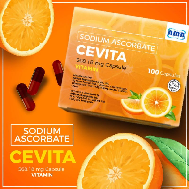 CEVITA / MARLUM C Sodium Ascorbate 100 capsules | Shopee Philippines