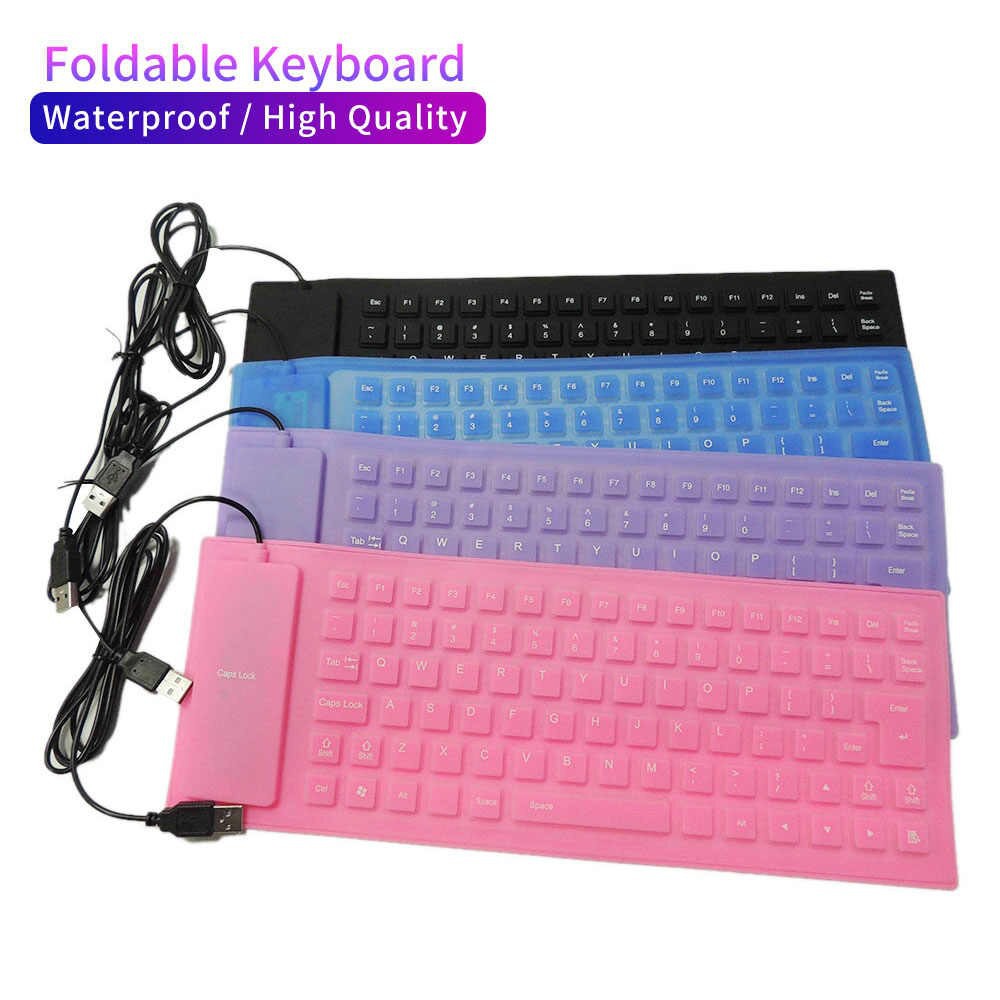 Flexible folding keyboard for laptop notebook usb dustproof waterproof ...