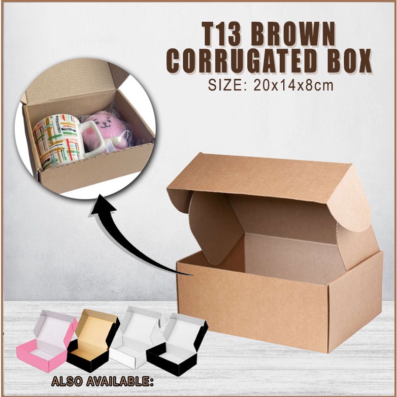5pcs | T13 Brown Corrugated Box Mailer Carton Gift for Mug Carton Box ...