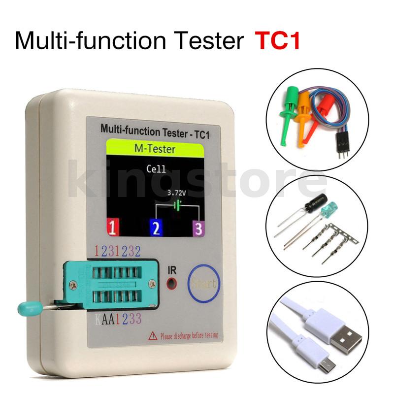 DANIU™ LCR-TC1 1.8inch Colorful Display TFT Transistor Tester for Diode ...