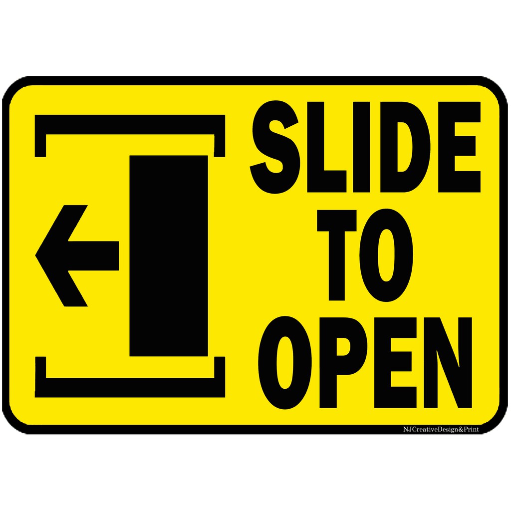 Slide To Open Signage-A4 Size | Shopee Philippines