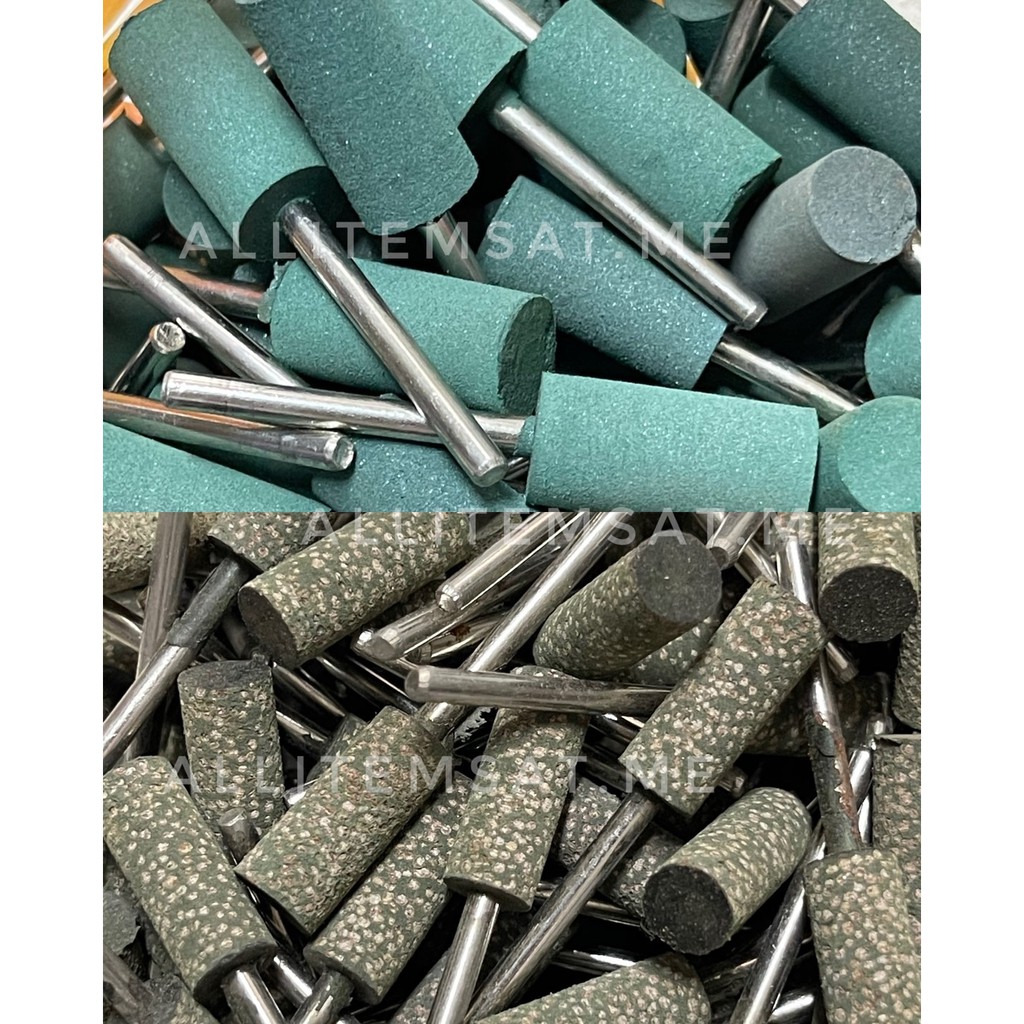 Green Rubber Sanding Ball Polishing Spindle Drill Bit 3 mm. (Smooth ...