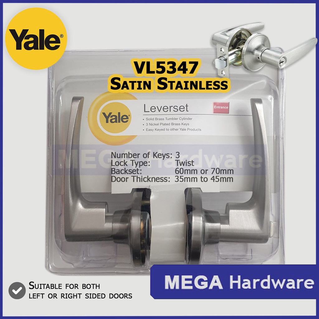 Yale Lever Type Tubular Lockset Door Knob VL5327 VL5347 VL5367 Antique ...