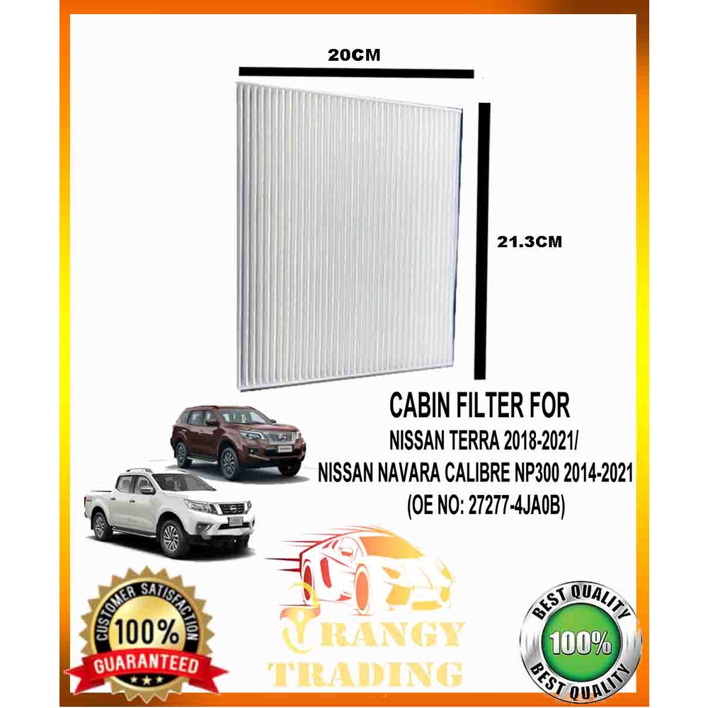 CABIN FILTER for Nissan Terra 2018-2021/Nissan Navara Calibre NP300 ...
