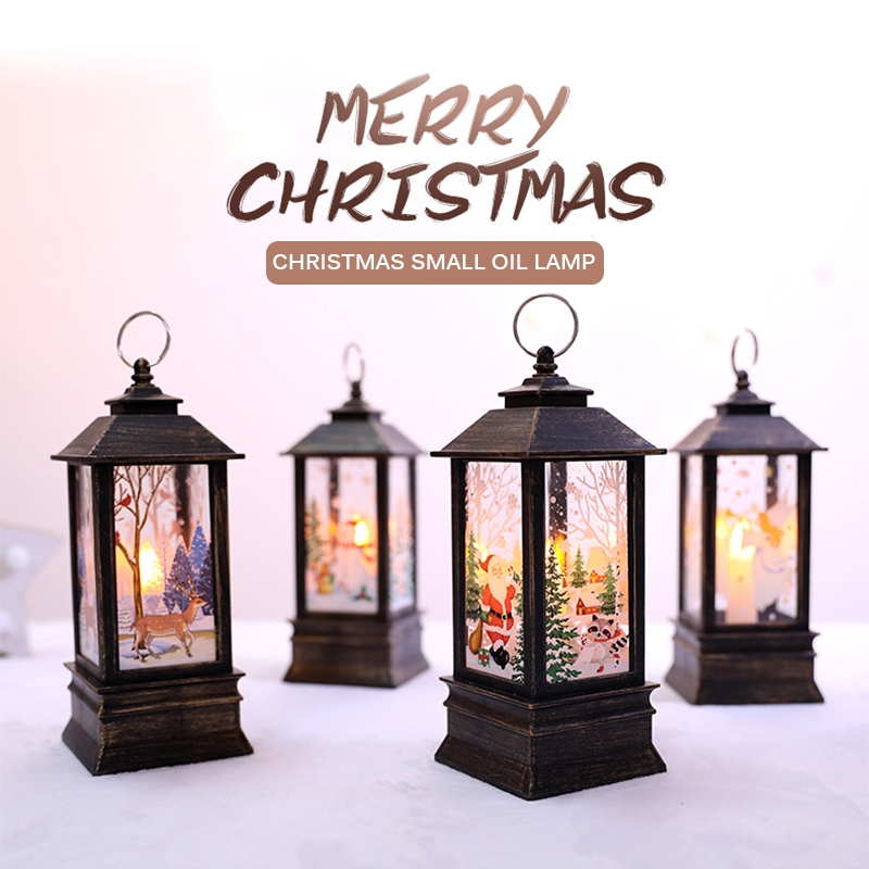 Christmas Hanging Prop Led Candles Light Santa claus elk snowman ...