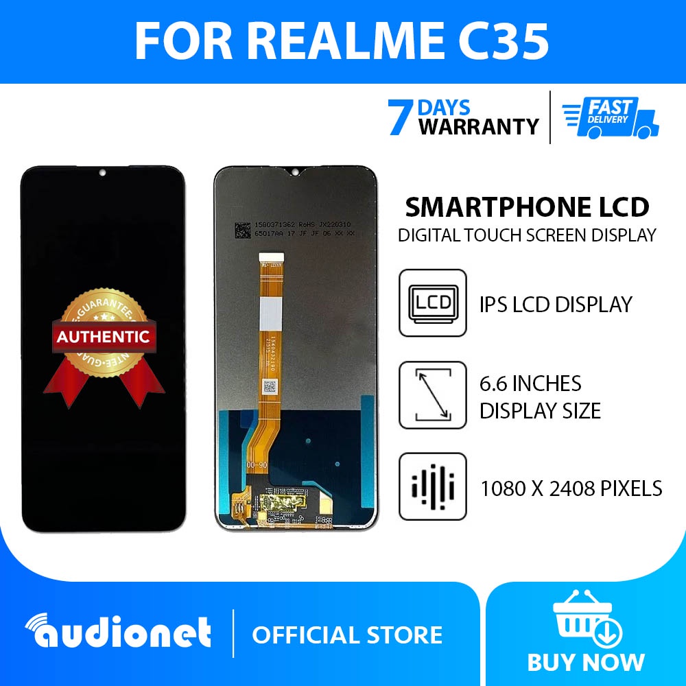 Smartphone LCD for Realme C35 Digital Touch Screen Display Frame ...