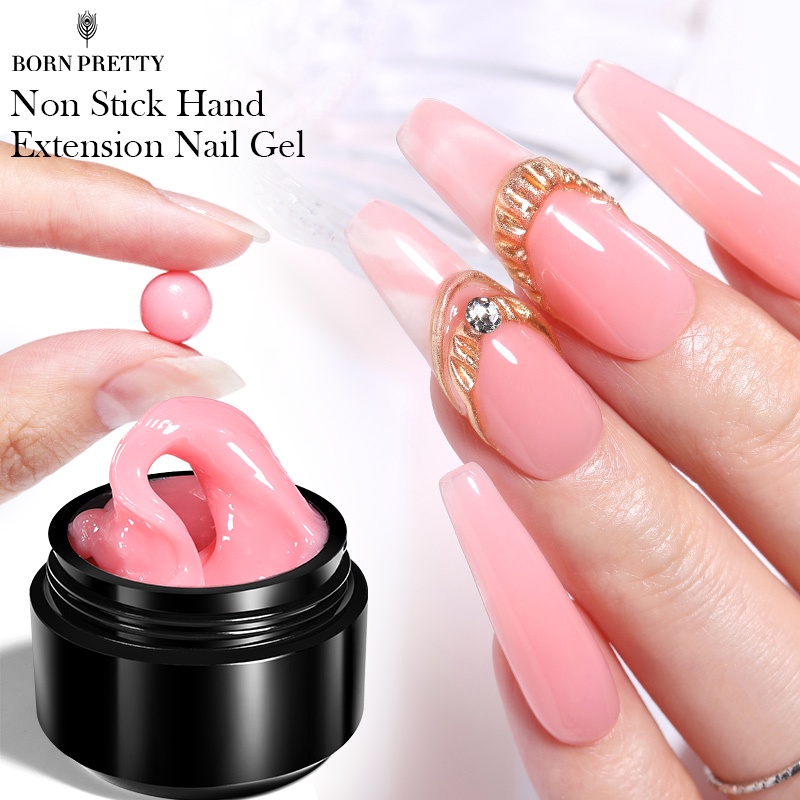 Born Pretty Non Stick Hand Solid Extension Nail Gel Polish For Fake ...
