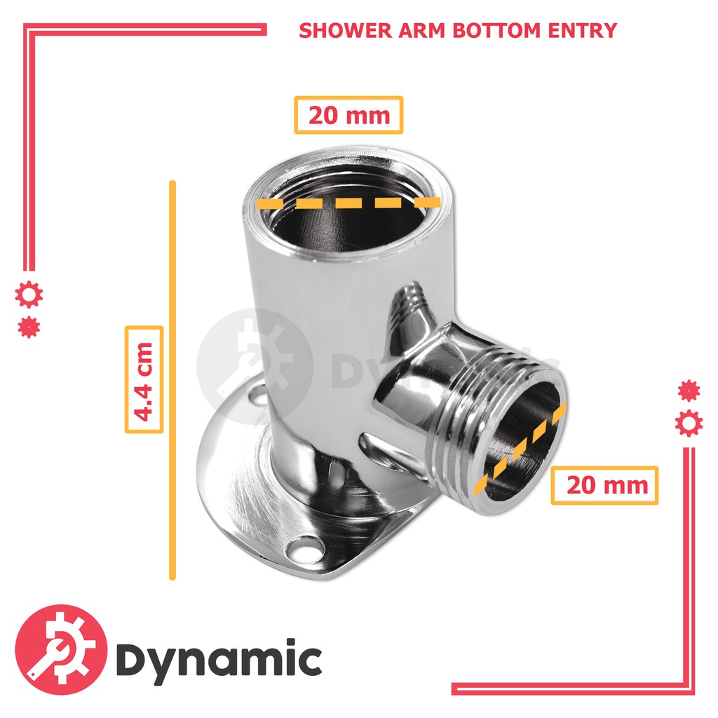 Brass Rain Shower Wall Mount Extension 1/2 NPT External Inlet Wall ...