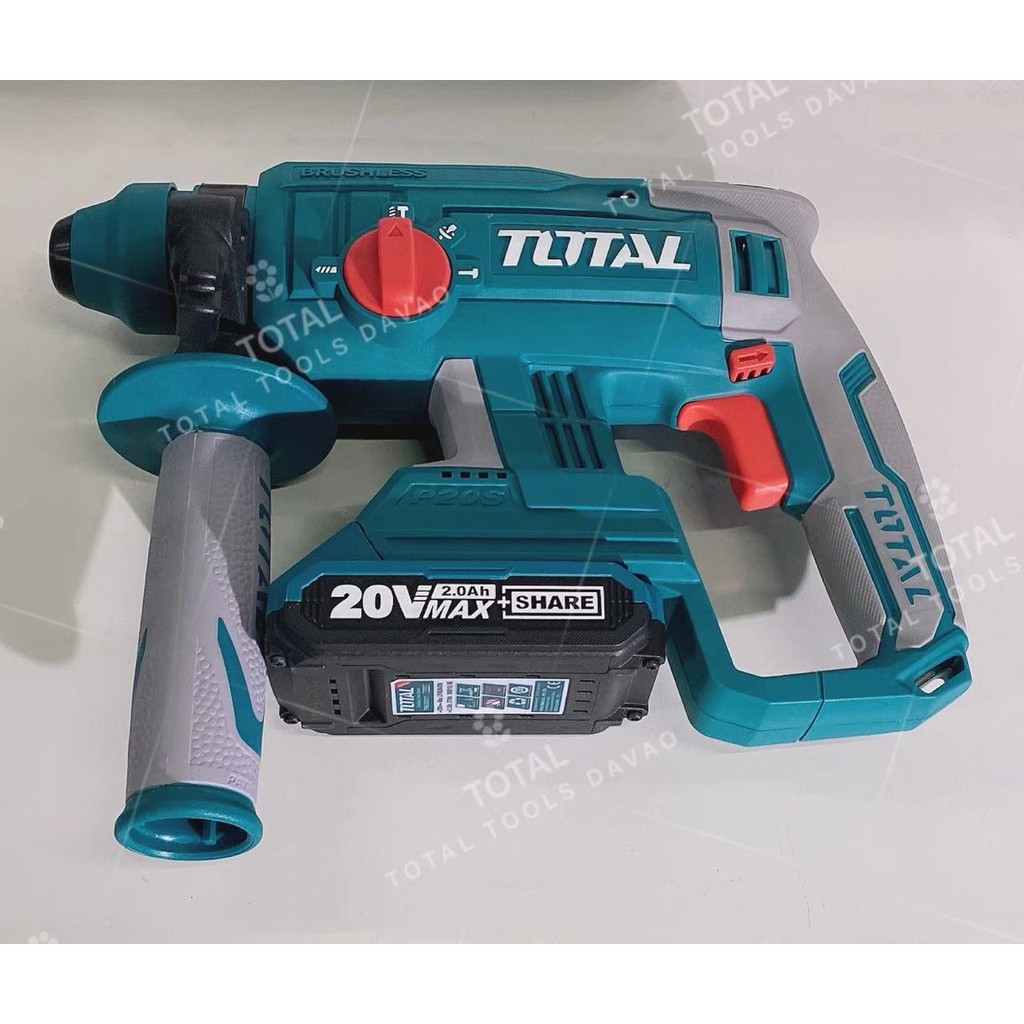 TOTAL Lithium-Ion rotary hammer 20v TRHLI2201 industrial (BATTERY AND ...
