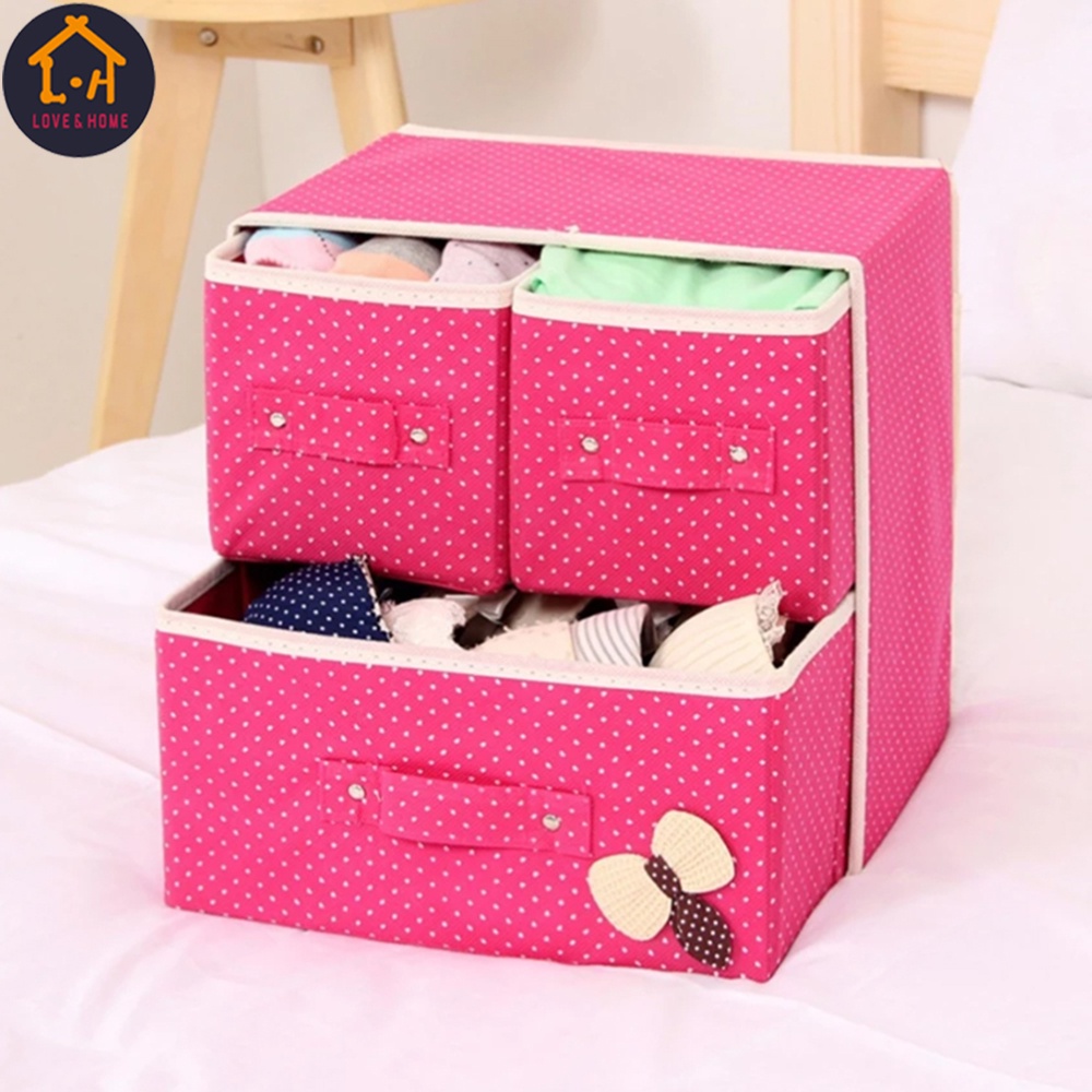 LOVE&HOME Foldable Woven Clothing Storage Box | Shopee Philippines