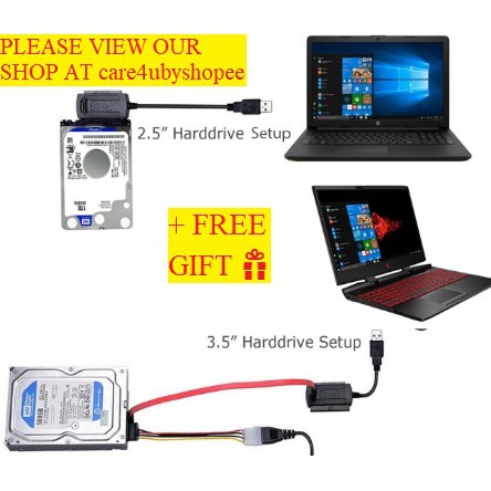 SATA / PATA / IDE TO USB 2.0 ADAPTER CONVERTER CABLE + | Shopee Philippines