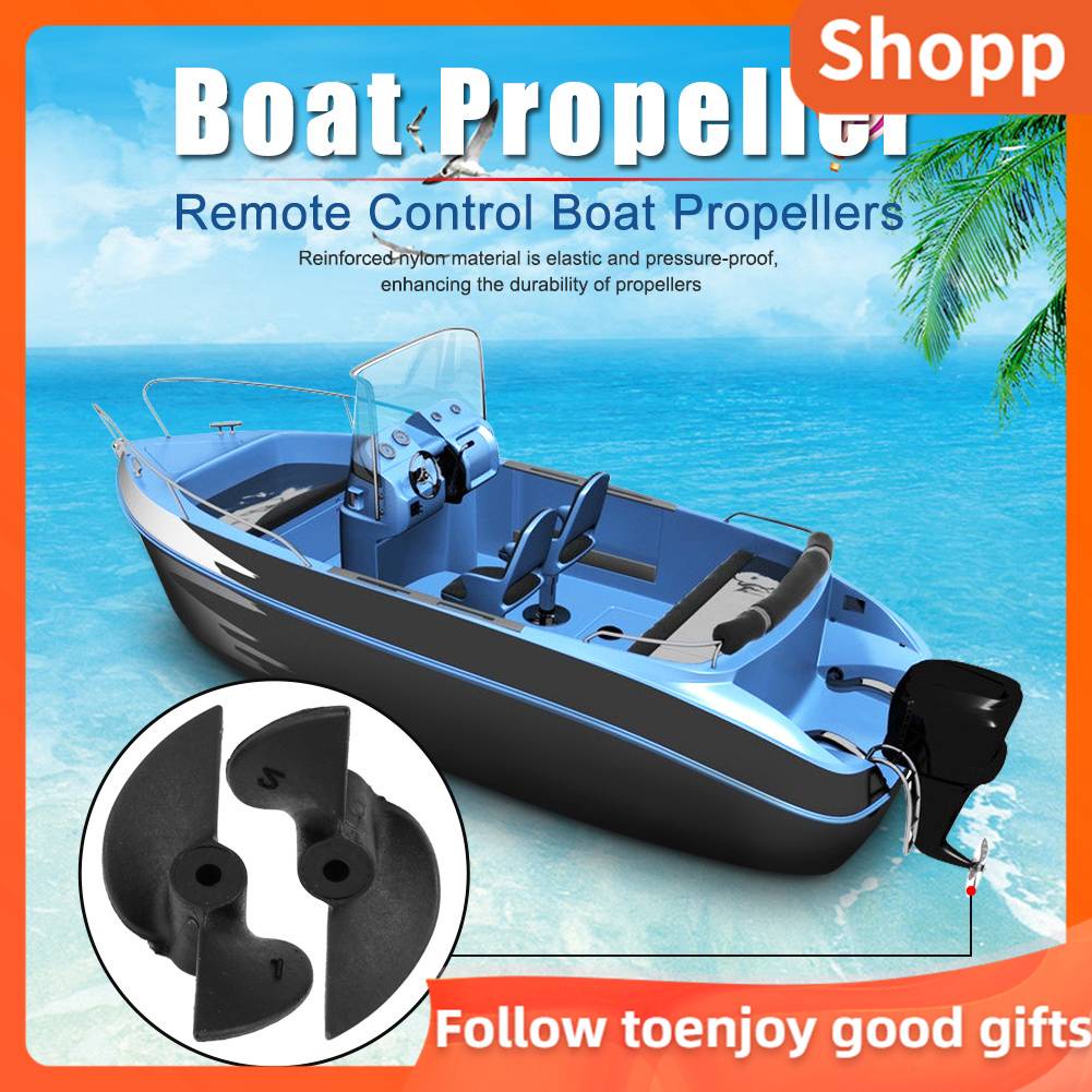 [READY STOCK] 2Pcs RC Ship Parts 2 Blades CW CCW Nylon Boat Propellers ...