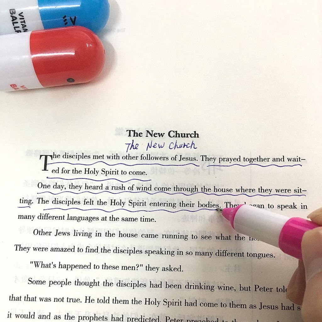 Random Color Pill Shaped Pens Retractable Ball Pens/Vitamin Capsule ...