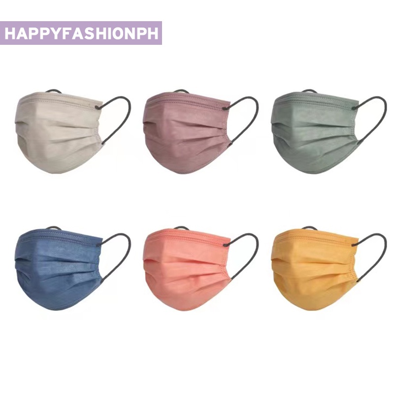 50pcs Colorful Disposable Face Mask 3ply (RANDOM COLOR) | Shopee ...